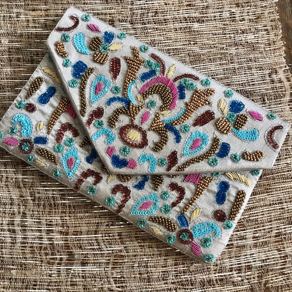 Djula Joaillerie Paris | Bags | Nwt Djula Paris Beaded Envelope Purse ...